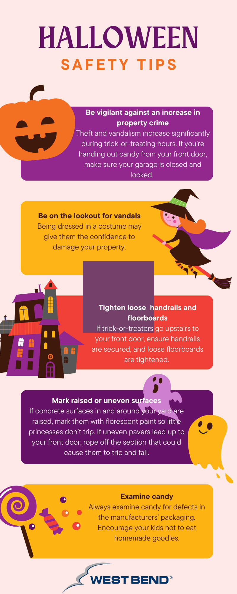 Halloween safety tips (infographic)